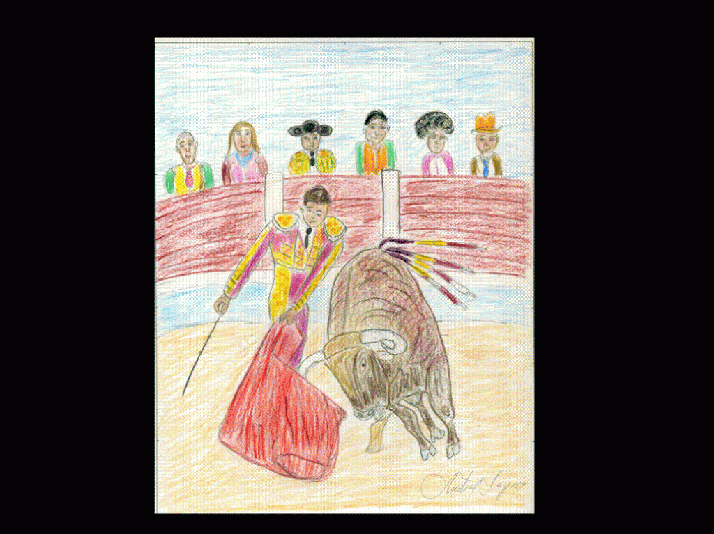 Flora Cantábrica » Drawing. ” Corridas de toros”.bull fight .E